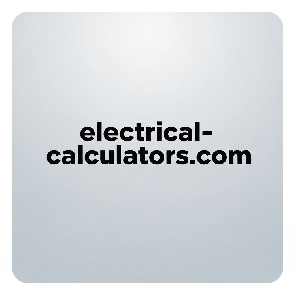 Electrical Calculators - Professional Engineering Tools